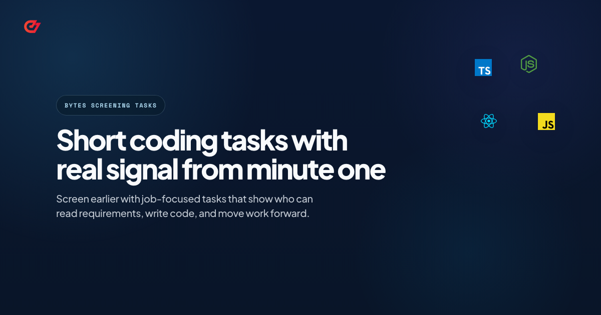Bytes Screening Tasks | Real Coding Signal From Minute One